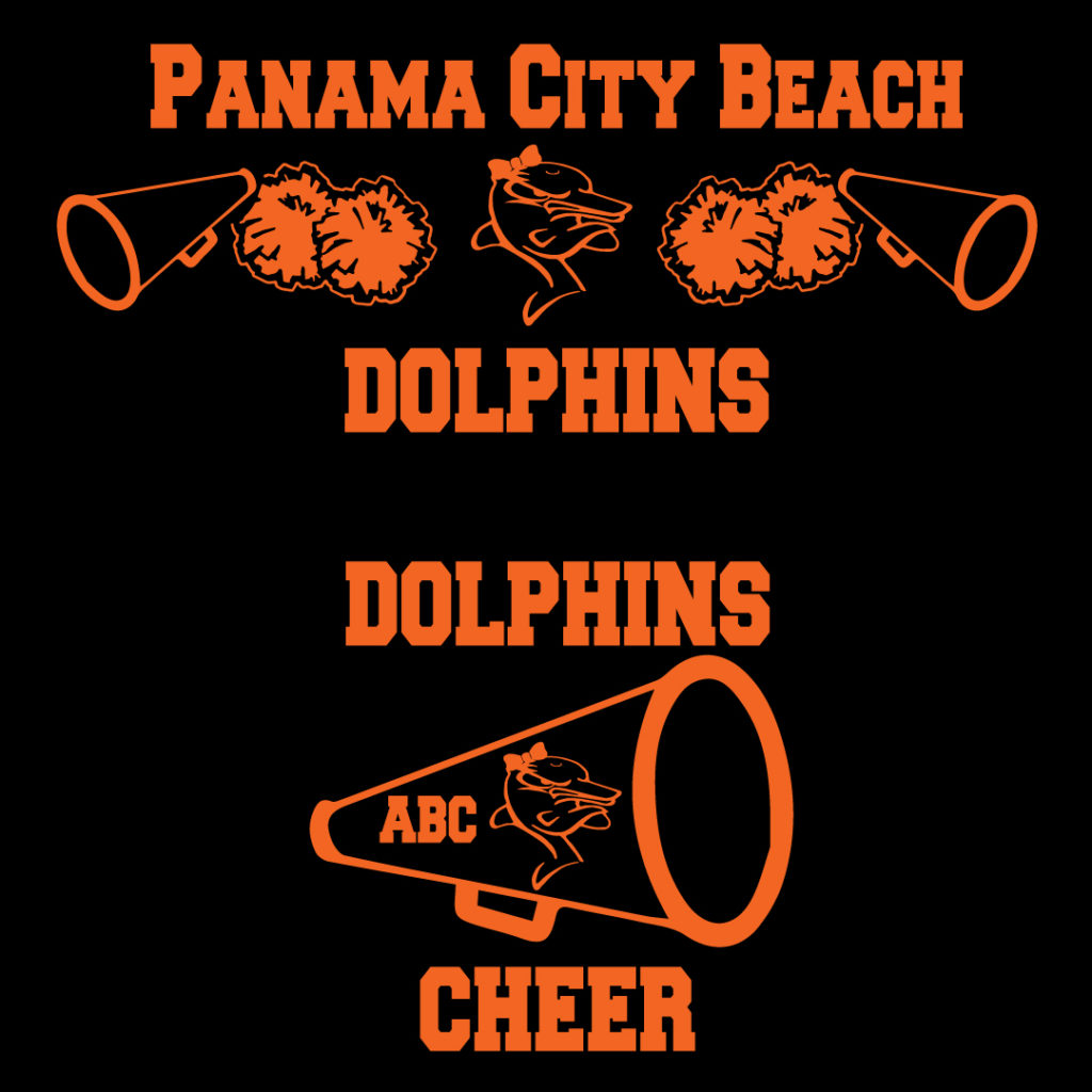 Dolphins Cheer Car Window Decal 4 Pack | Apparel Made | Custom T shirts ...